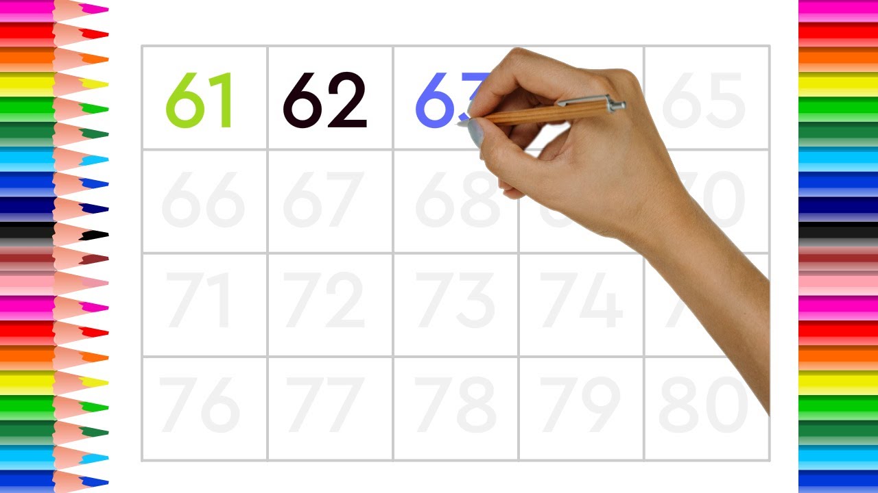 Counting 1 to 100 ( 61 to 80 ) | Numbers for toddlers - YouTube
