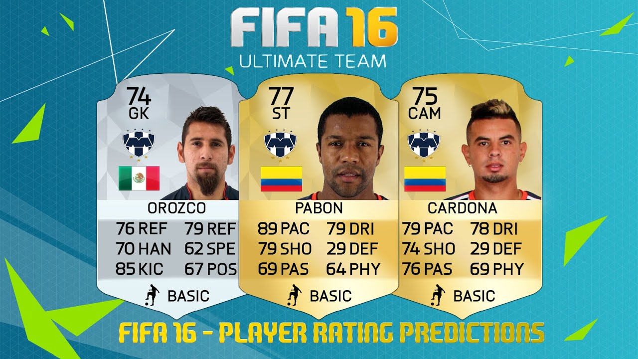 FIFA 16 - PLAYER RATING PREDICTIONS | Monterrey - YouTube