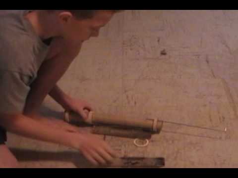 rocket with spring loaded fins re-done - YouTube
