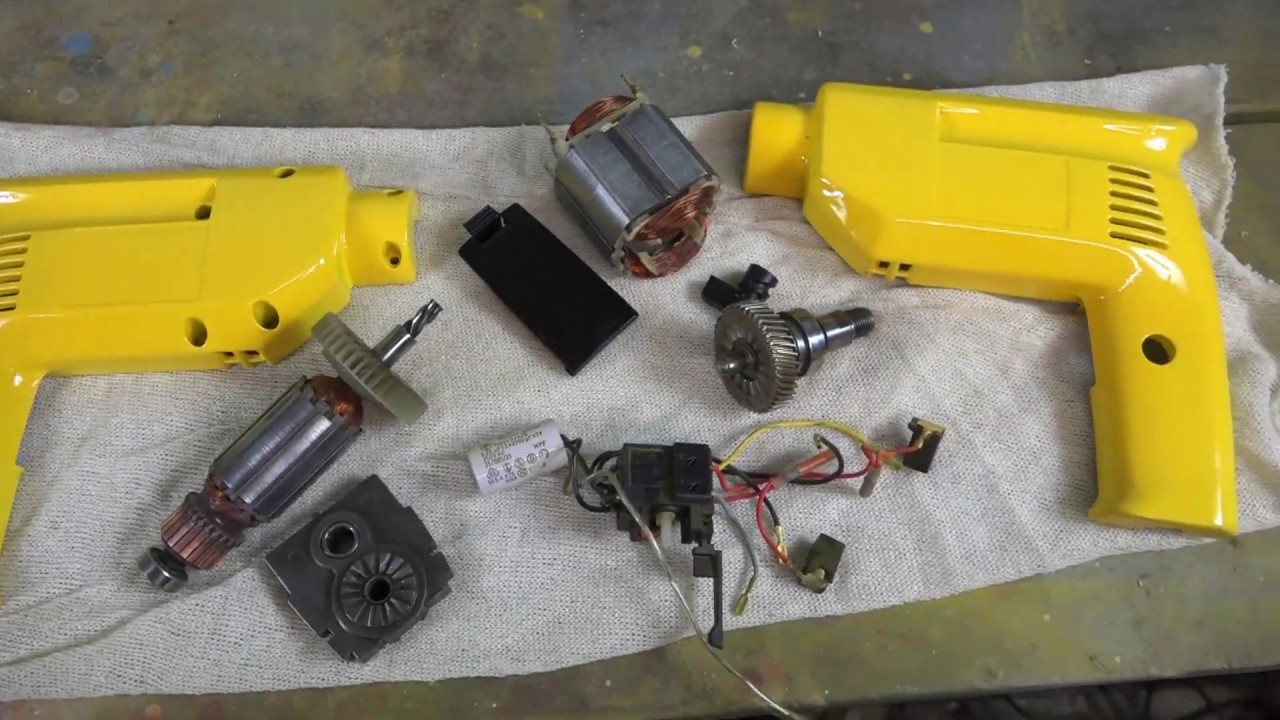Making a fake dewalt Restoration of an old drill - YouTube