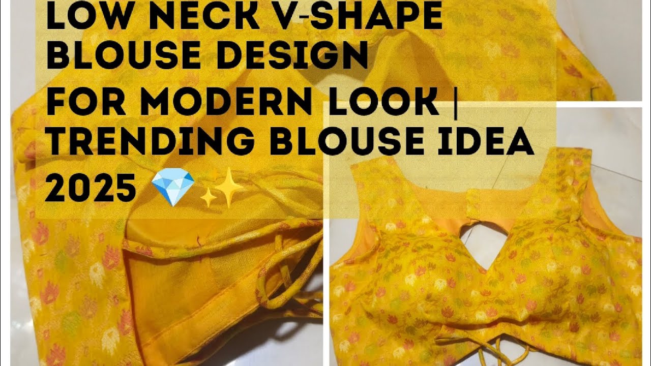 Viral low neck V shape front blouse design #viralvideo #youtube # ...