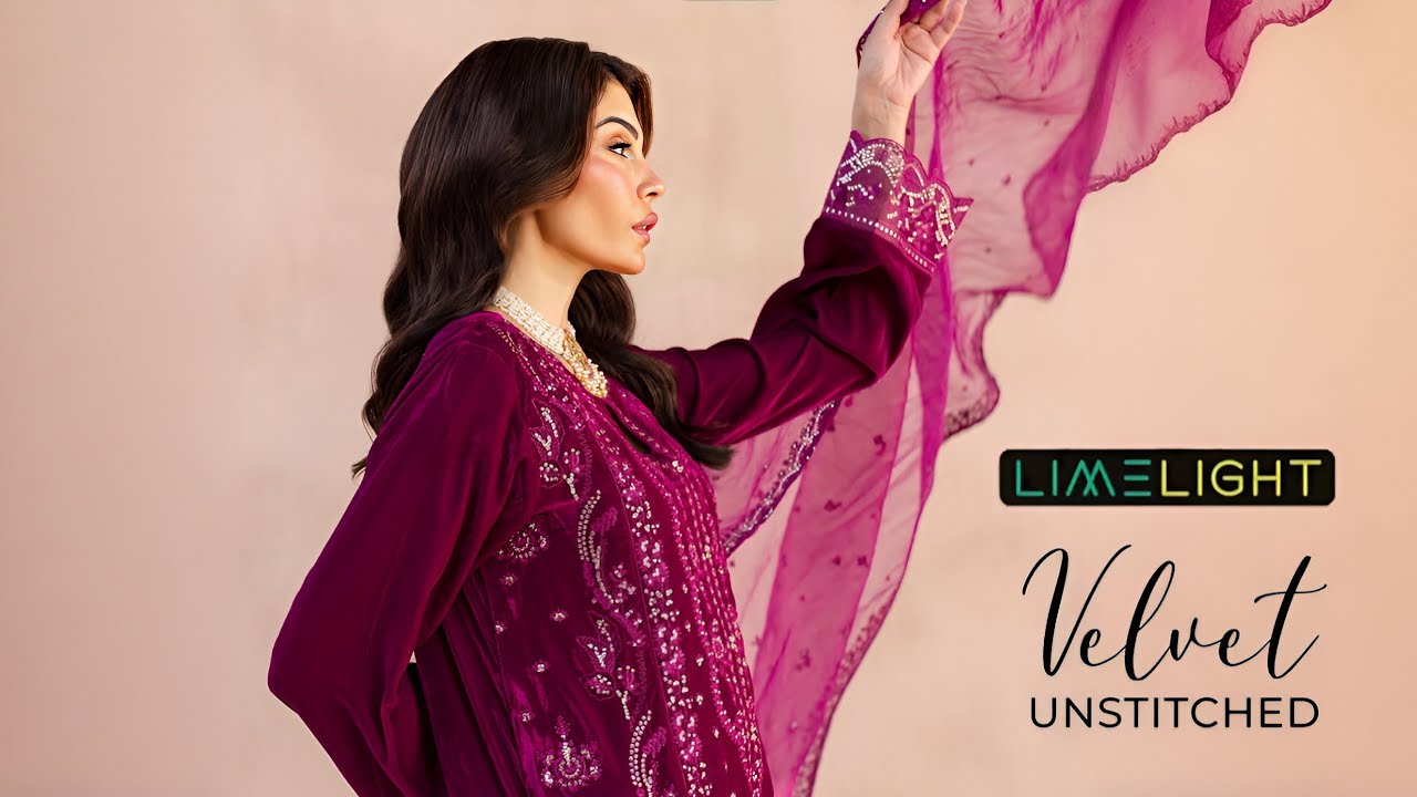LimeLight Luxury Velvet Unstitched Collection 2024 | Limelight Winter ...