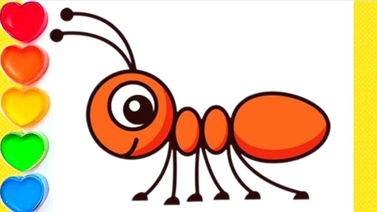 How To Draw An Ant Step By Step/Drawing And Coloring An Ant For Kids # ...