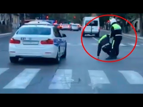 SON DEQİQE - Bakida Yol Polisinin Vurulma ANBAAN Görüntüleri - VİDEO