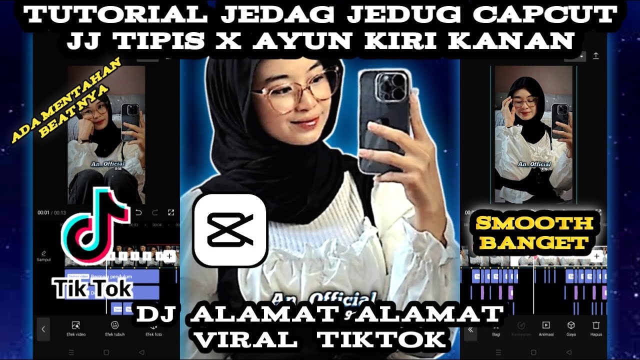 Tutorial Edit Jedag Jedug Capcut JJ Tipis Ayun Kiri Kanan || Dj Alamat Alamat Viral Tiktok - YouTube