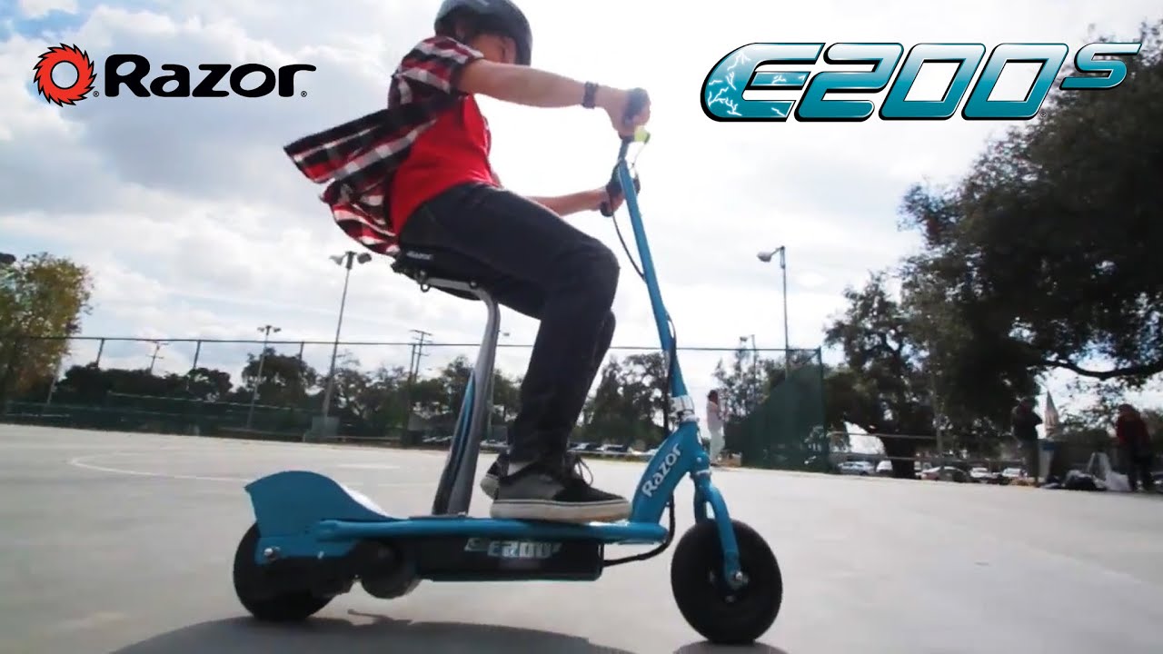 Razor E200S Scooter Eléctrico, Patín Eléctrico, Asiento, Escúter ...