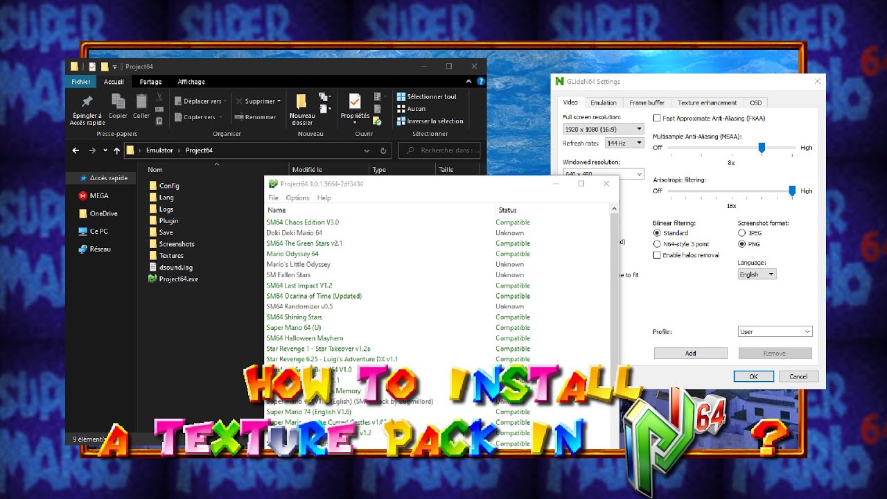How to Install a Texture Pack in Project64? - YouTube