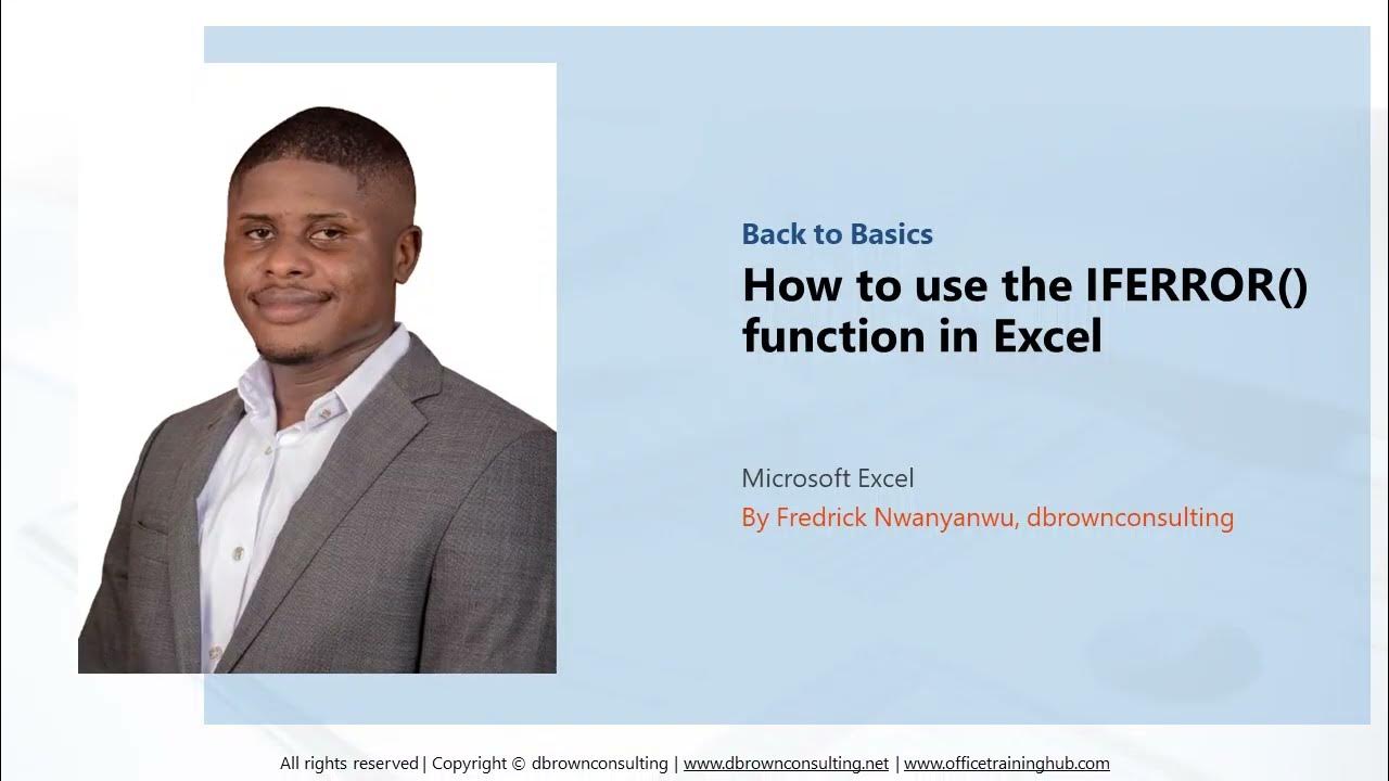 How to Use the IFERROR() Function in Excel | Excel Tips & Tricks - YouTube