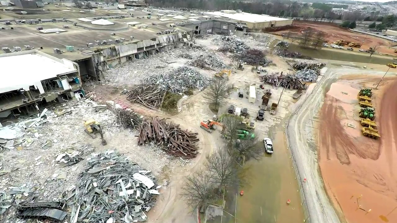 Madison Square Mall Demolition 12-Feb-17 - YouTube