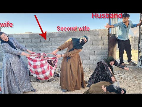 The return of the first wife, his anger because the second wife took over his house.