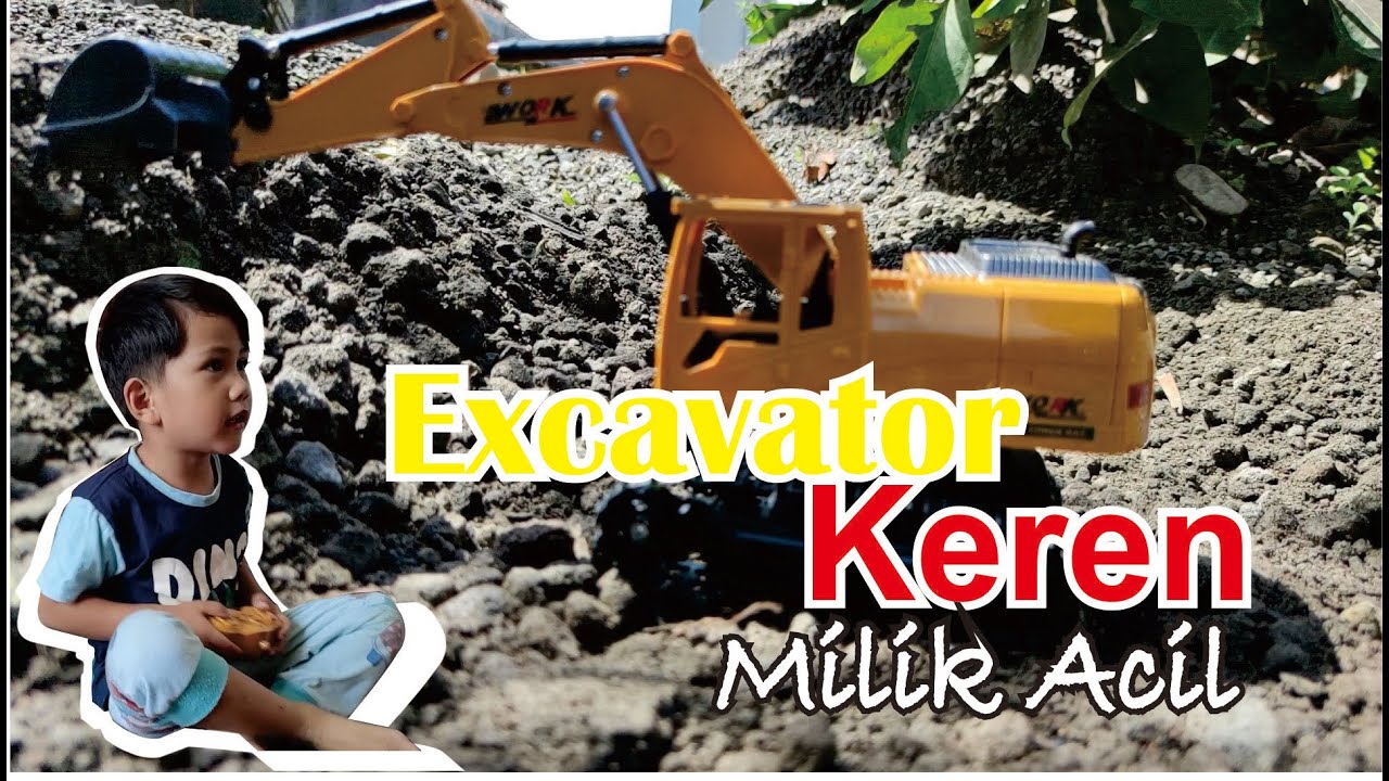 Unboxing mainan beko | excavator remote keren dan murah milik acil ...