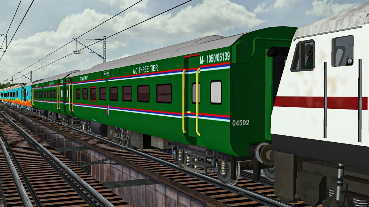 RARE SCENE!!! Army Coaches spotted with Humsafar Express at Level ...