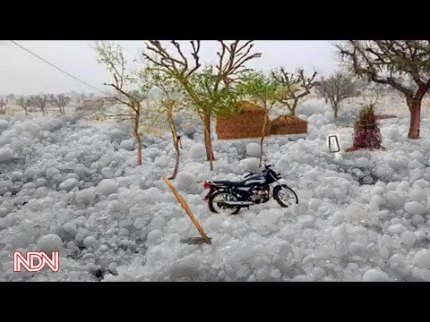 Bikaner, Rajasthan, Hindistan'dan güzel dolu geçti