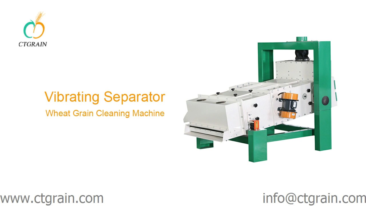 Wheat Grain Cleaning Machine Vibrating Separator - YouTube
