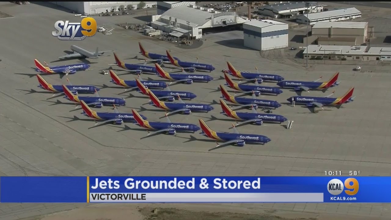 Southwest Moves 737 MAX Planes To Victorville - YouTube