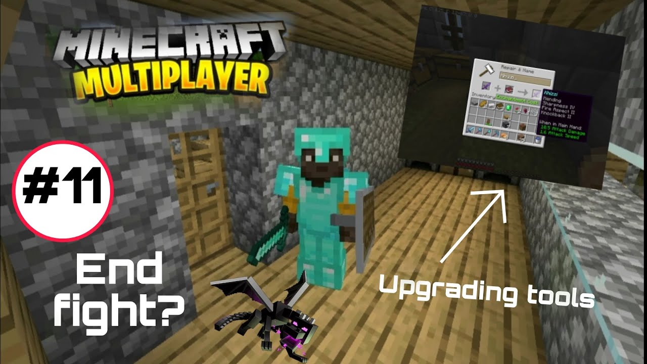 Upgrading Tools l Preparation For End Fight l Friends Smp #11 l ...
