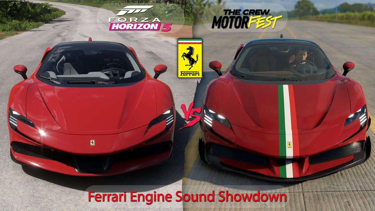 Ferrari Engine Sound Showdown: The Crew Motorfest vs Forza Horizon 5 # ...
