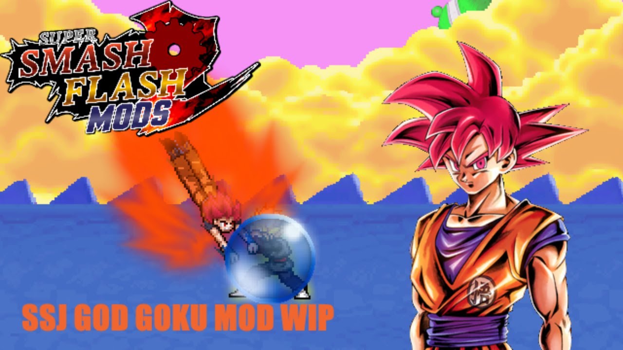 SSF2 Mods SSJ GOD Goku UPDATE WIP - YouTube