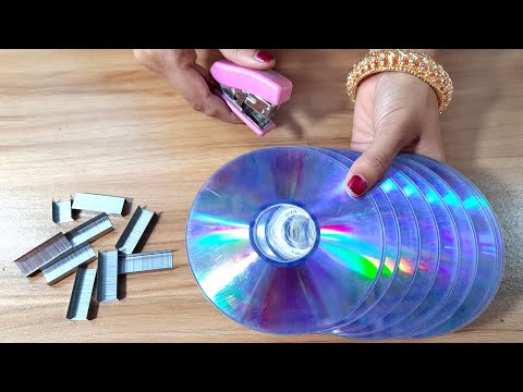 2 BEAUTIFUL HANDMADE WALL HANGING OUT OF OLD CD DISC | DECORATION IDEAS ...