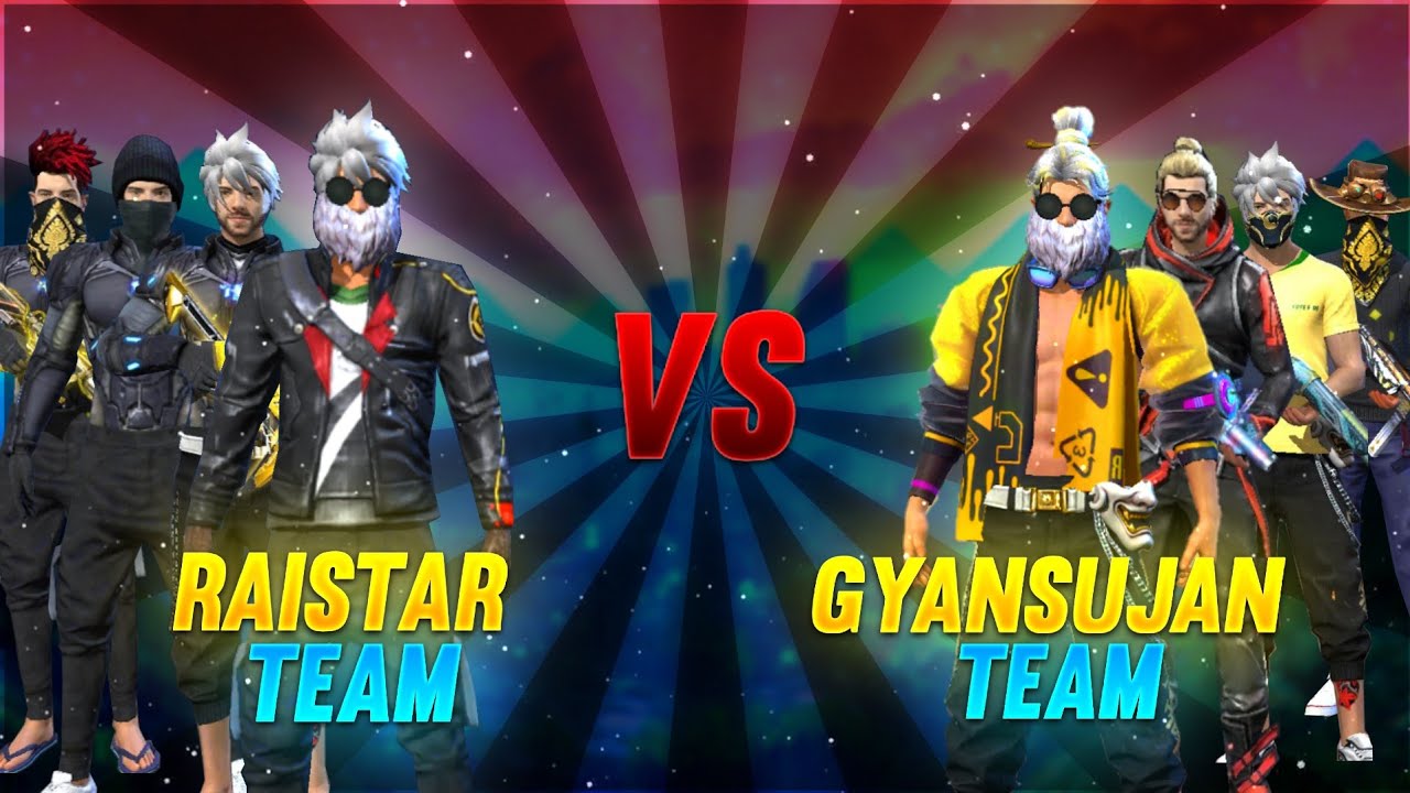 Raistar Squad VS Gyansujan Squad Never Give Up Gameplay || Garena Free ...