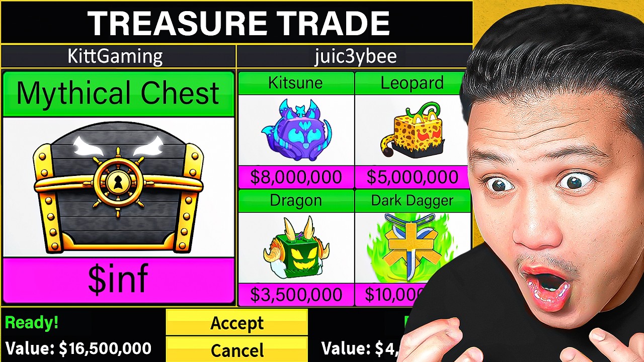 Trading MYTHICAL CHEST For 24 Hours - Blox Fruits - YouTube