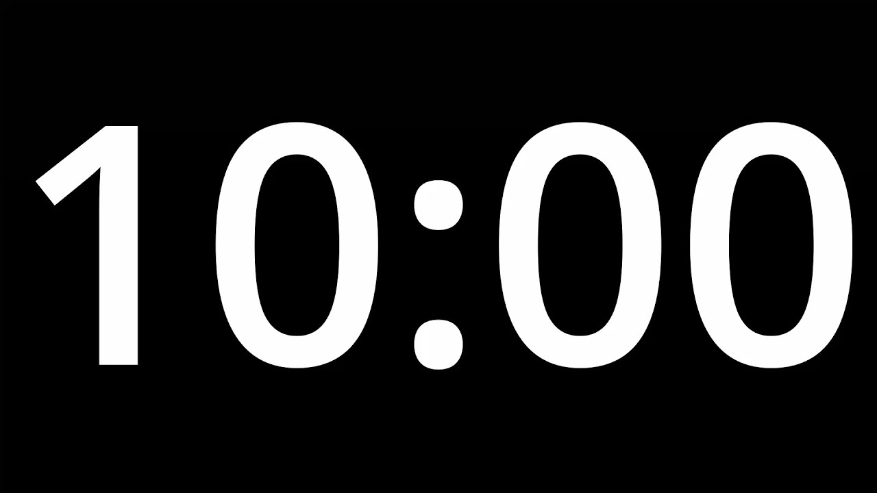 10 MINUTE TIMER with alarm - 600 second COUNTDOWN Clock Alarm - YouTube