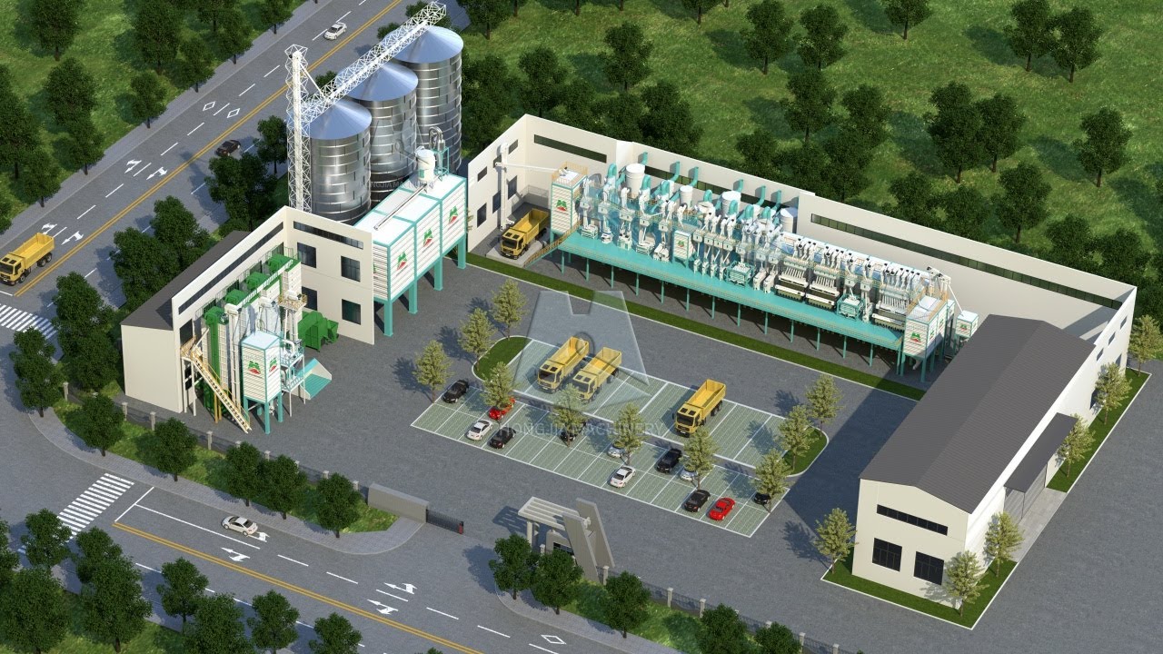 100T/D Rice Processing Plant Layout - Co-Grain Rice Mill # ...
