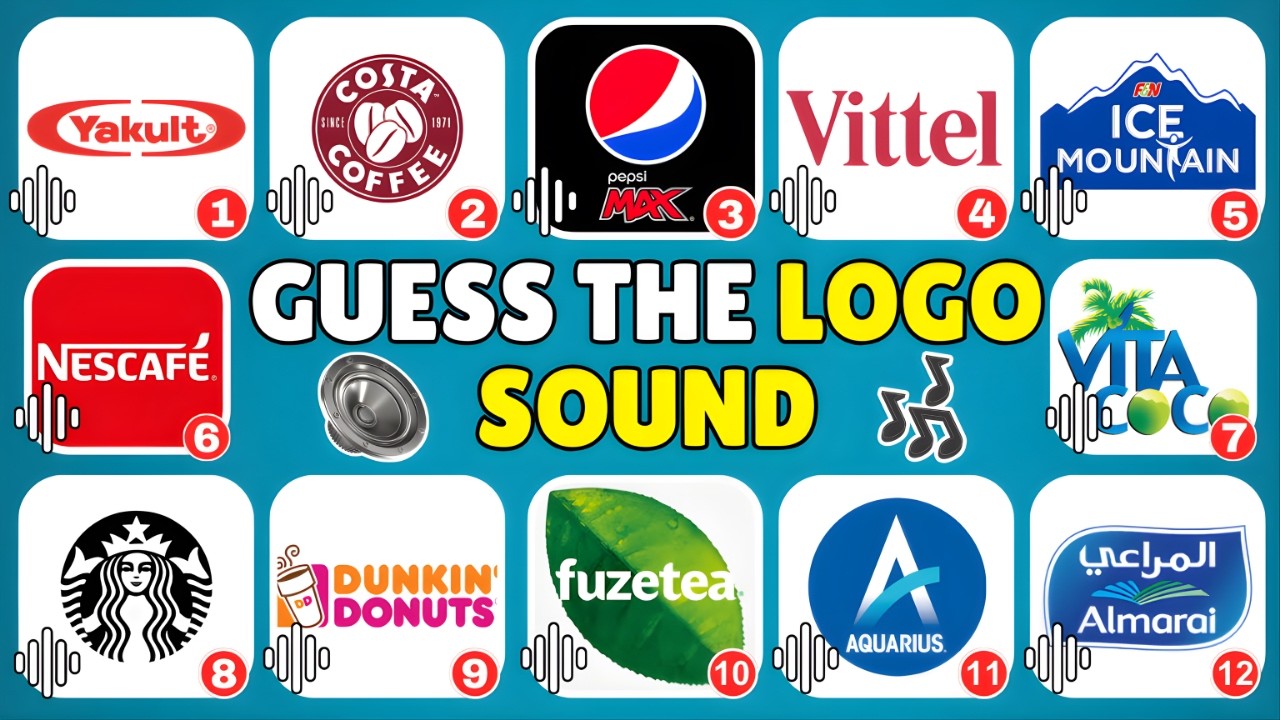 Guess The Drink Logo Sound 🔊🥤 | Coca-Cola, Pepsi, Fanta, Sprite | Logo ...