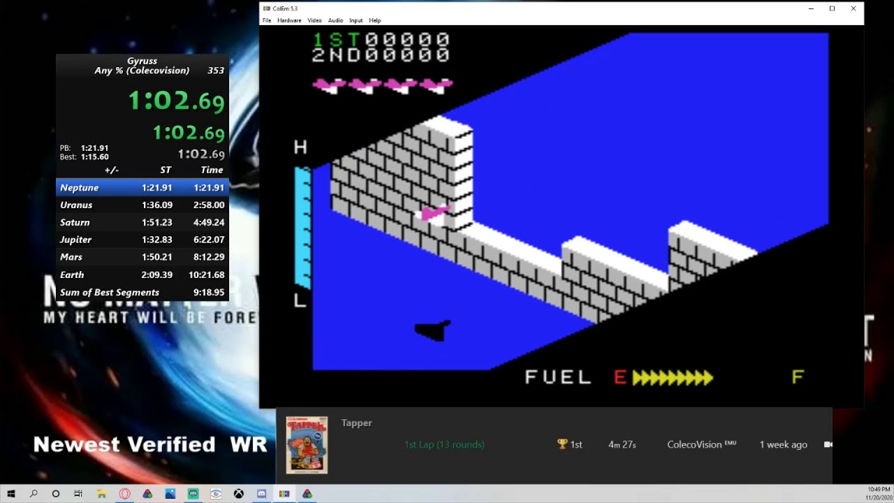 New World Record - Zaxxon - 1 Level - 1:48.47 - YouTube
