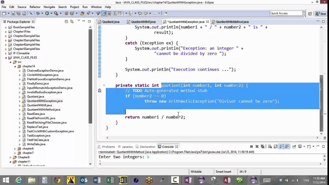 Chapter 14 Exceptionhandling Youtube