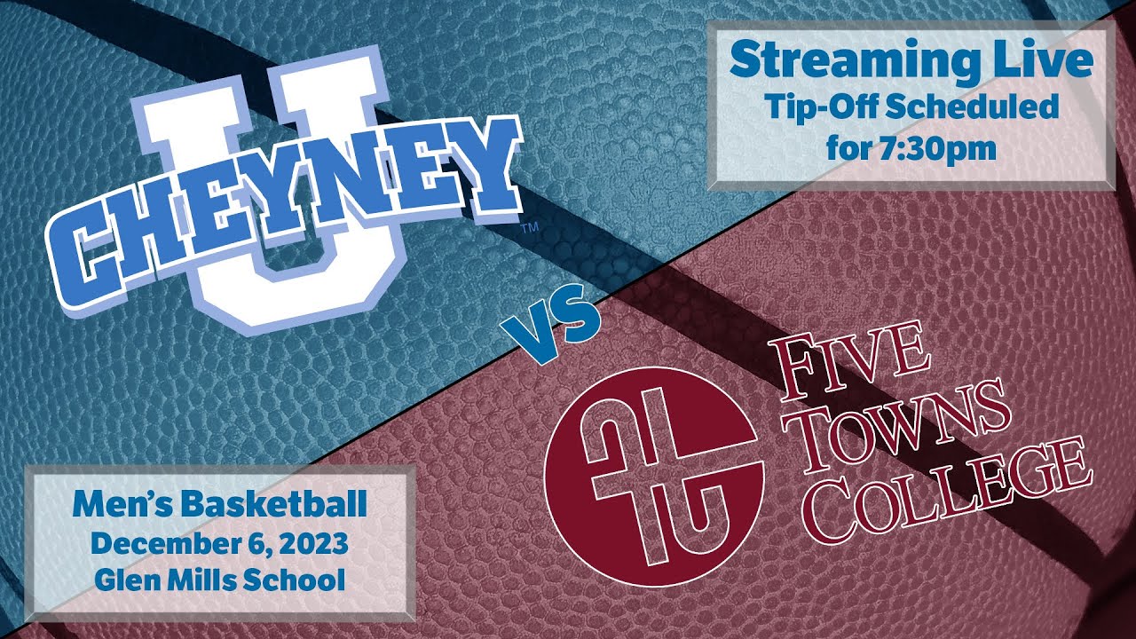 Cheyney vs Five Towns Men's Basketball - December 6, 2023 - YouTube