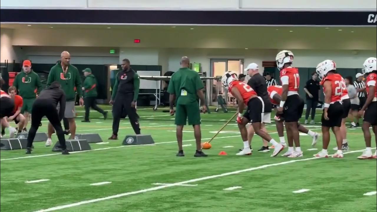 Miami Hurricanes Defensive Skills Drills March 6 2024 Youtube