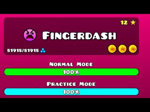 geometry dash "fingerdash" complete (100%) [ALL coins] jesus_GD - YouTube