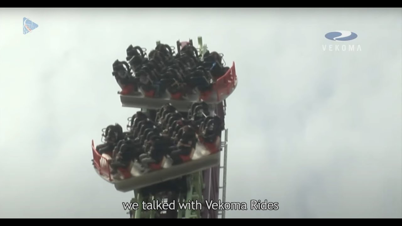 🎢 Extreme unique U-Shuttle roller coaster Big Air with turning cars at ...