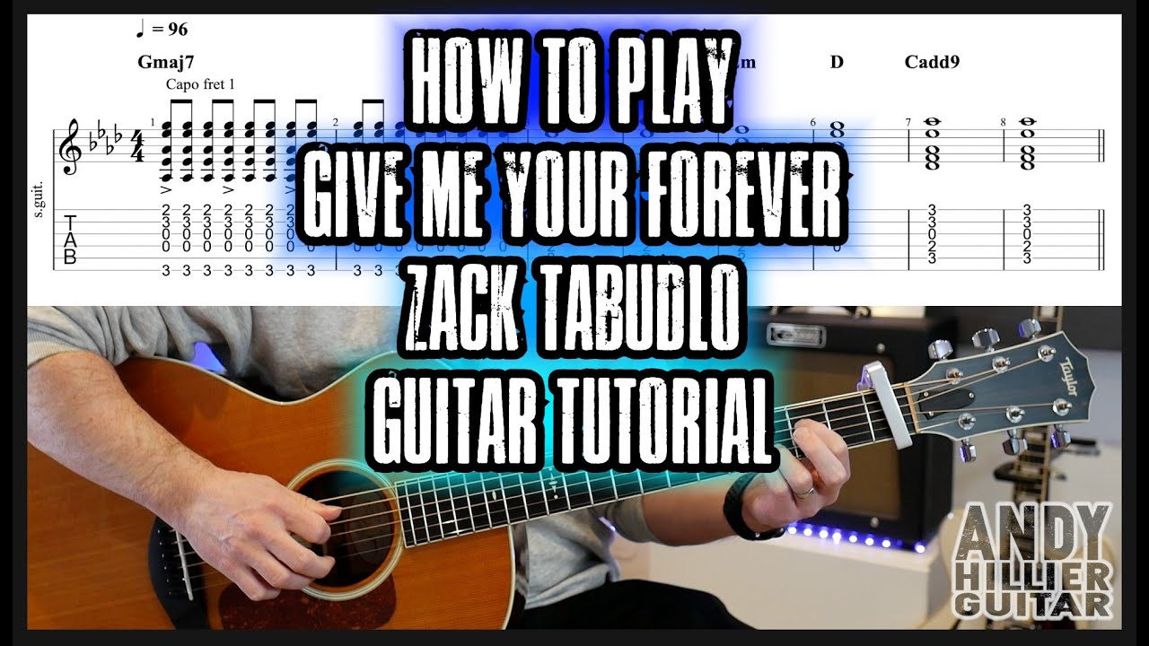 How to play Zack Tabudlo Give Me Your Forever Guitar Tutorial - YouTube