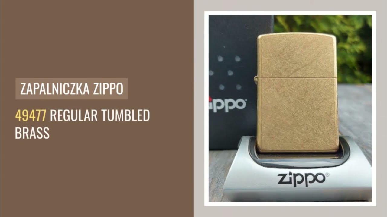 Zapalniczka ZIPPO 49477 REGULAR TUMBLED BRASS - YouTube