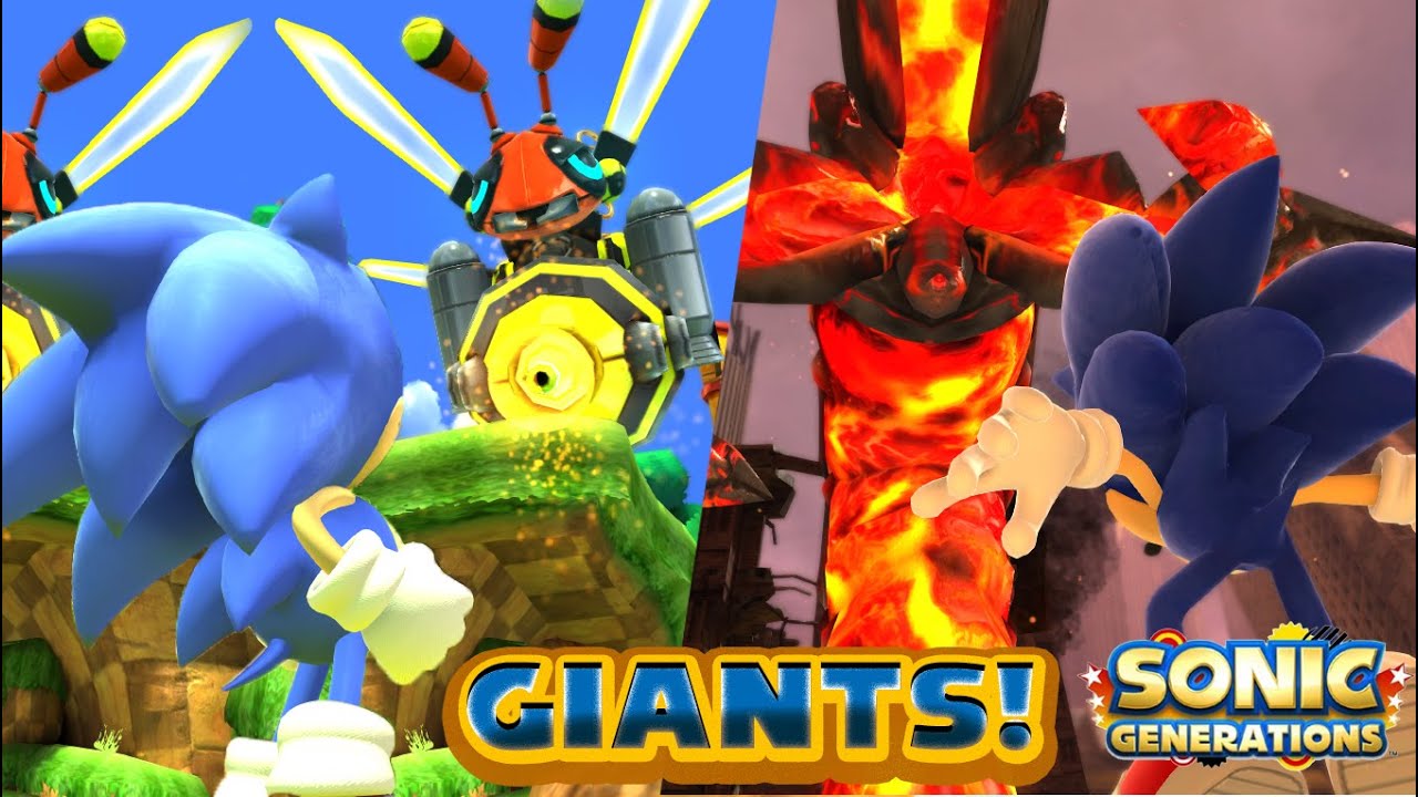 Enemies are giants in Sonic Generations! - YouTube