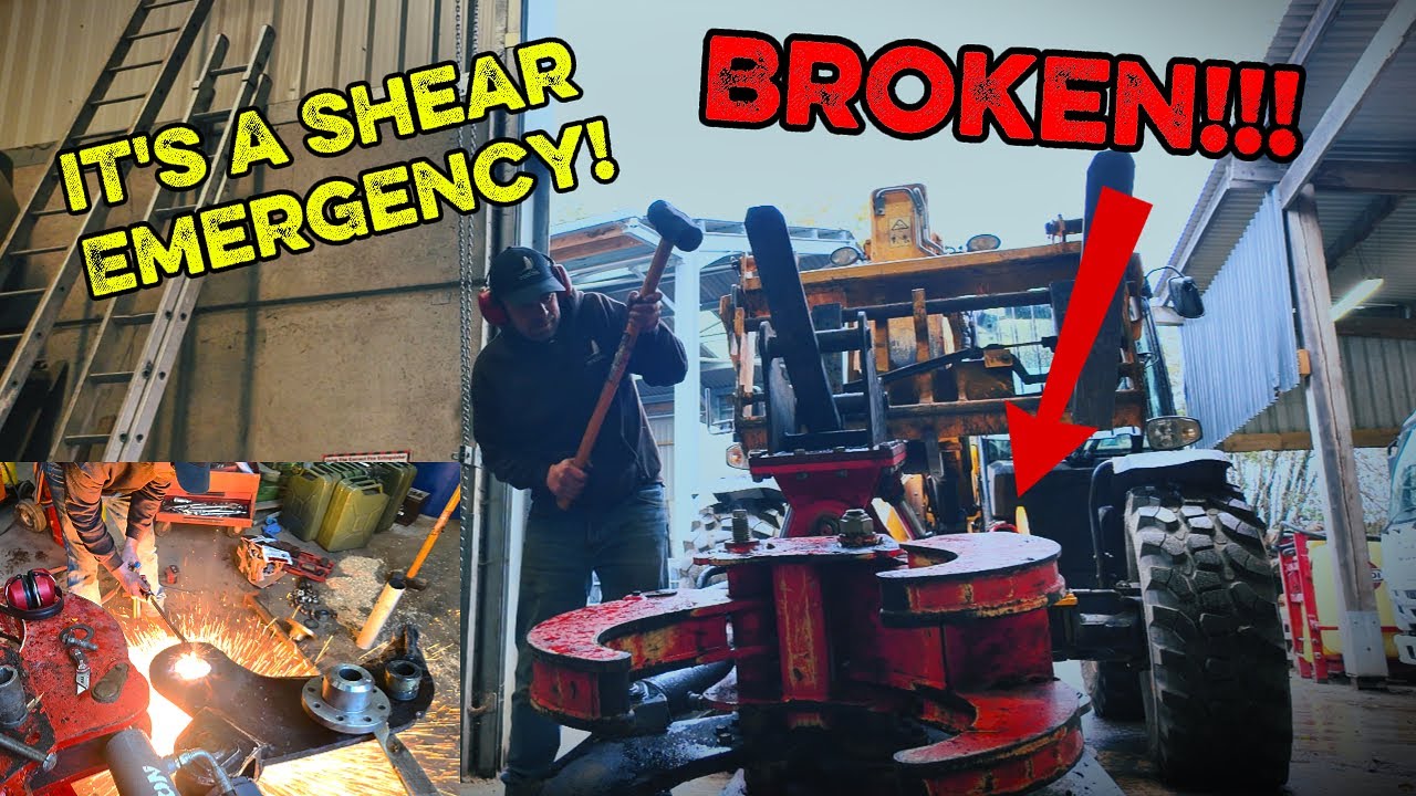 Tree Shears Broken, Restoring Excavator Tree Shears from Scrap ...