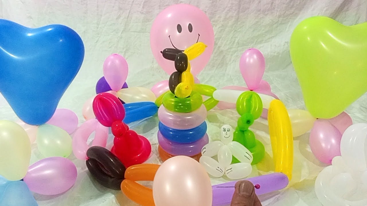 Lots of Colorful Balloons Popping (Part 55) - YouTube