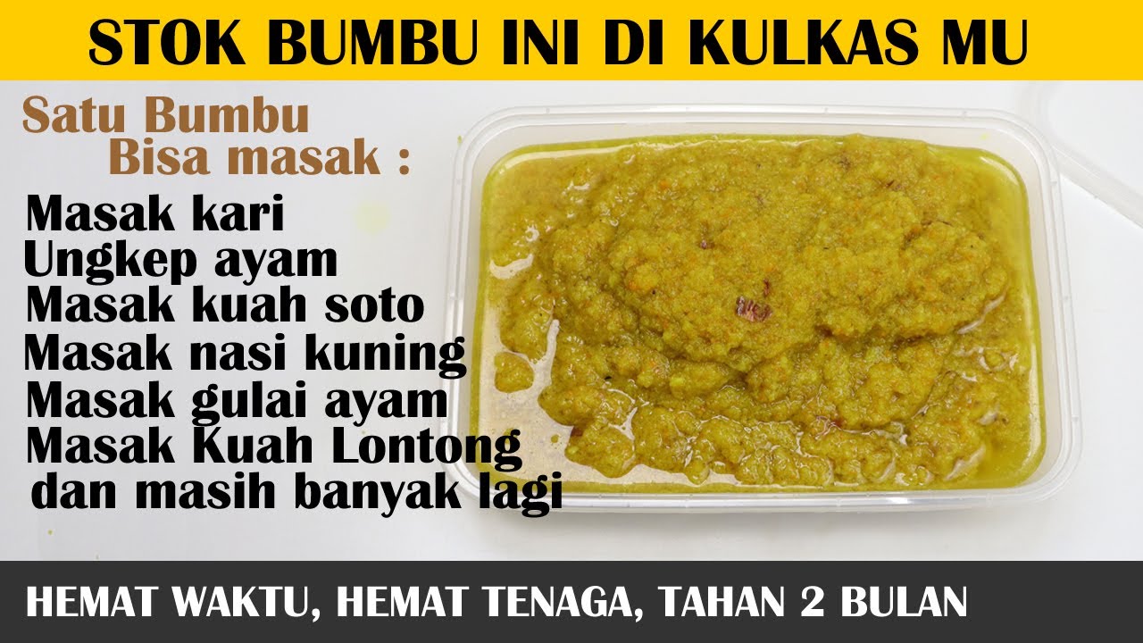 RESEP BUMBU KUNING INSTAN - 1 BAHAN BISA BIKIN KAMU PINTER MASAK ...