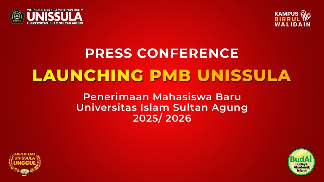 Press Conference Launching PMB UNISSULA - YouTube