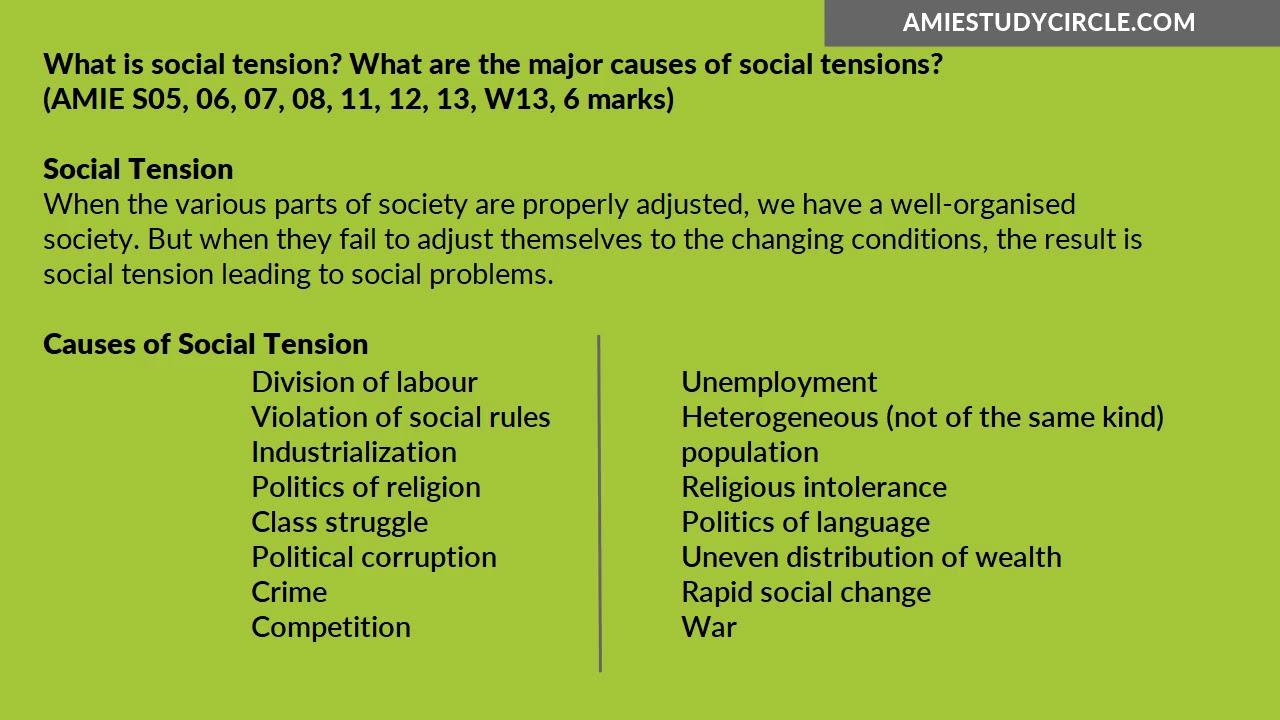 Social tension - YouTube