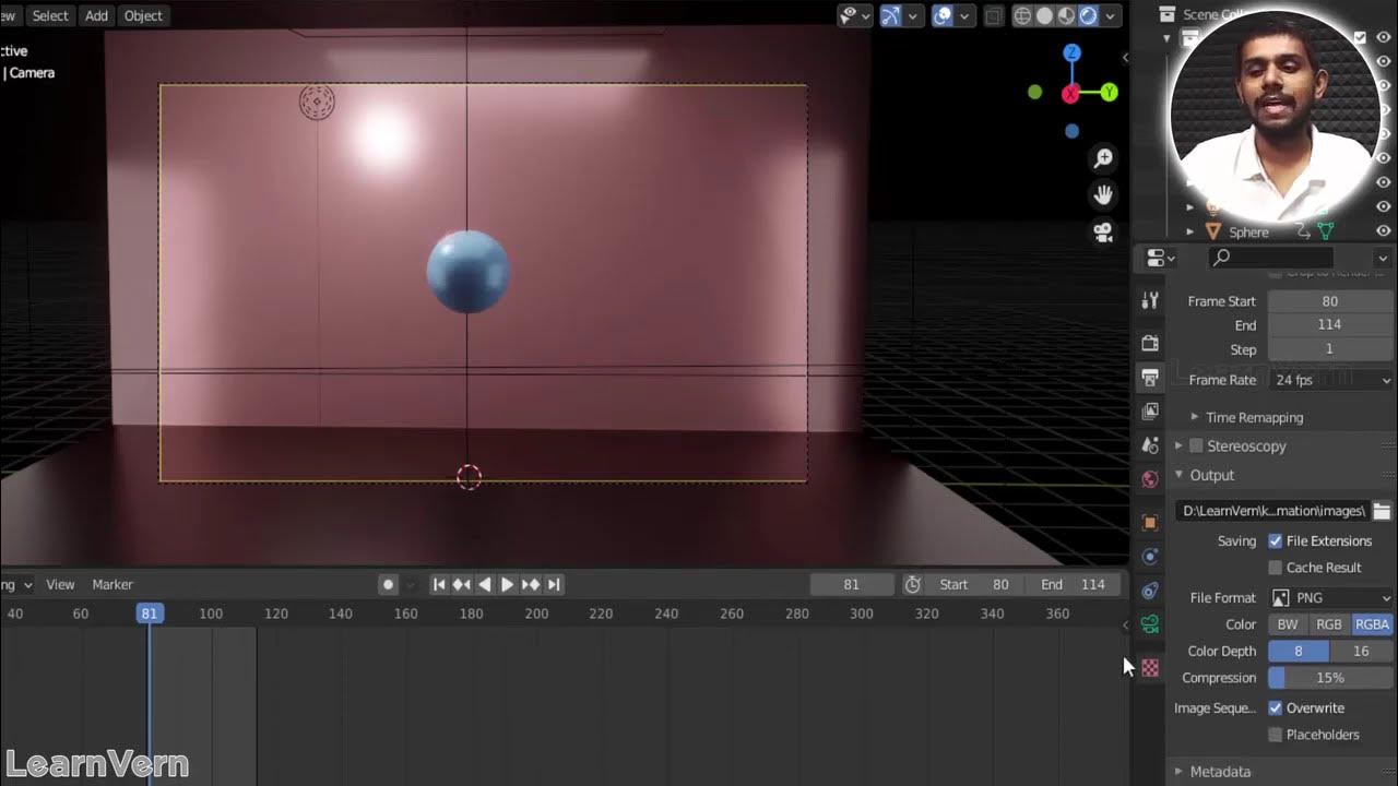 Creating a Bouncing Ball Animation Through Key Frames in Blender - YouTube