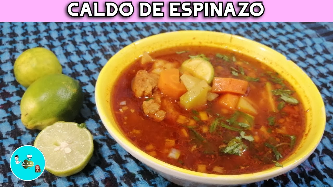 Caldo De Espinazo De Puerco En Chile Rojo / Cocinando con mamá - YouTube