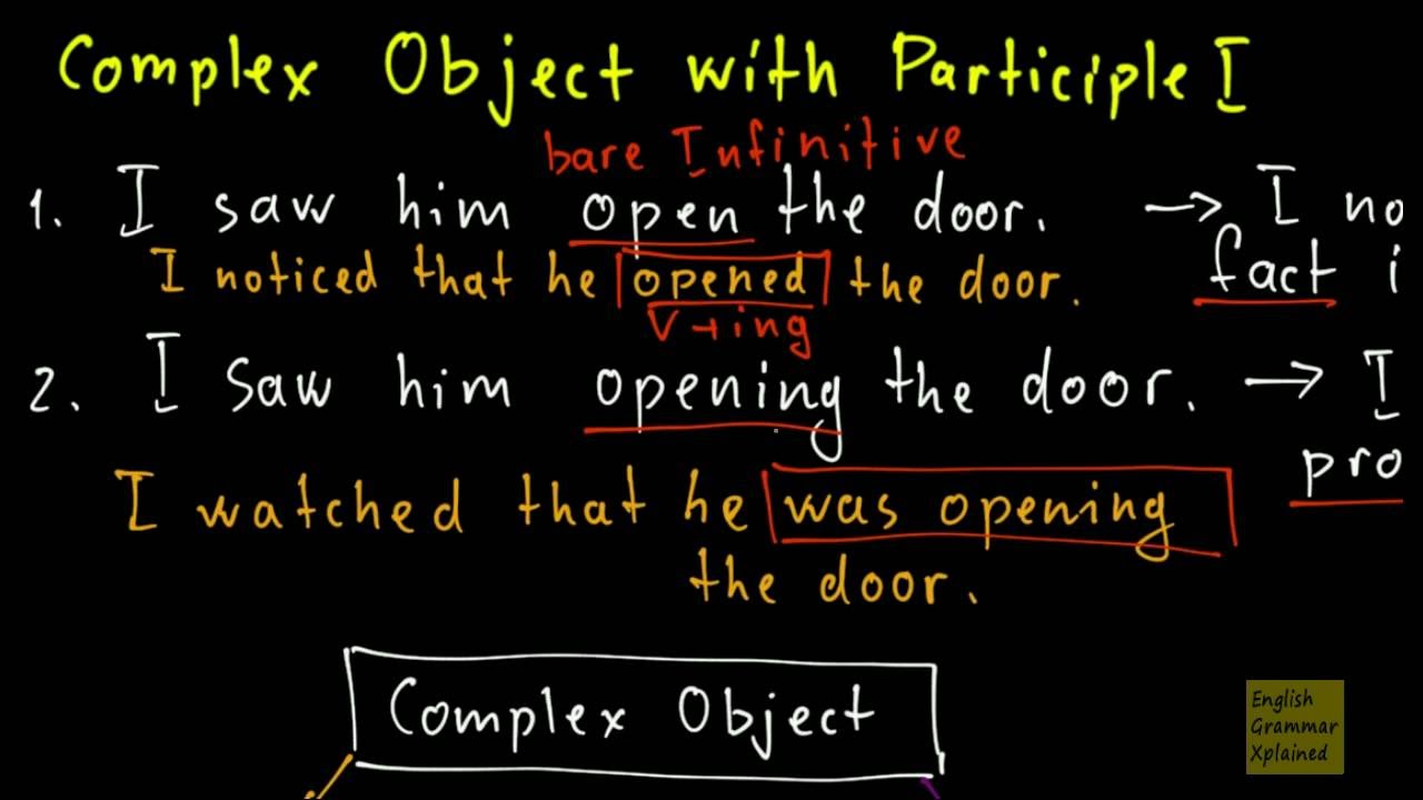 Complex Object with V+ing and Infinitive - what's the difference - YouTube