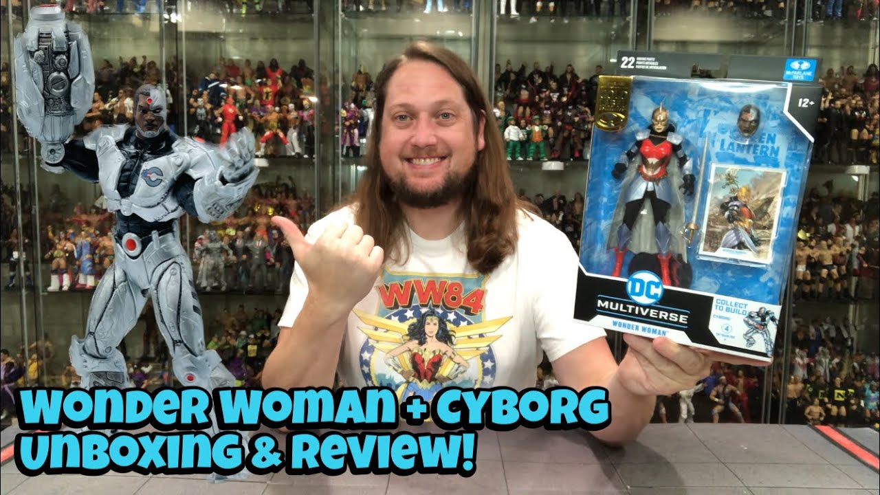 Wonder Woman & Cyborg BAF McFarlane DC Multiverse Unboxing & Review ...