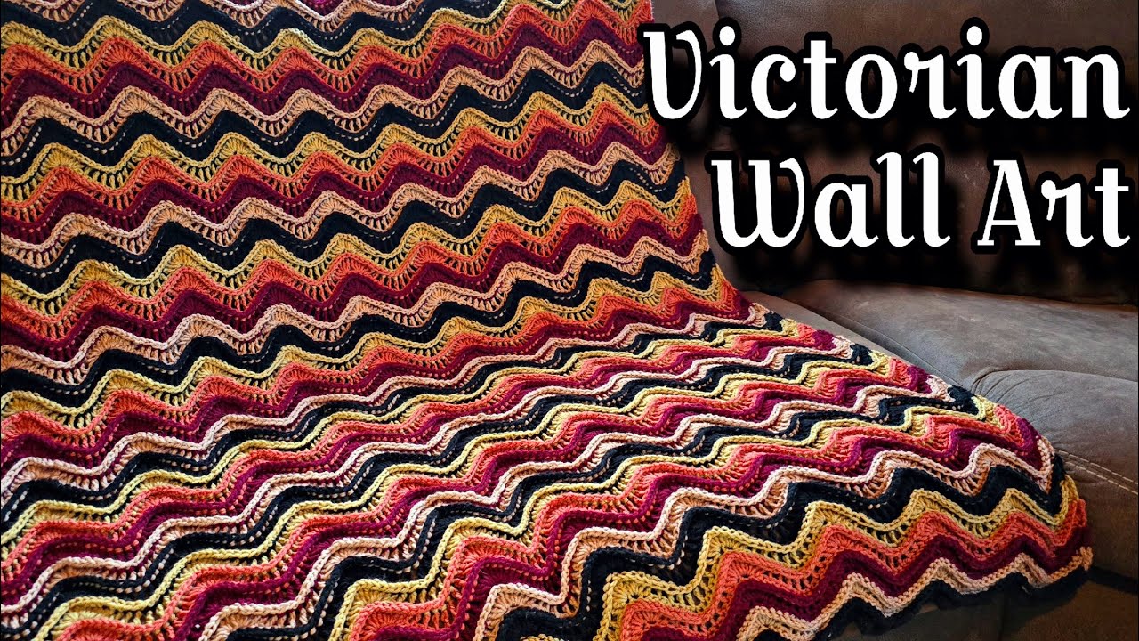 Easy Crochet Ripple Blanket Tutorial - Victorian Wall Art Throw - YouTube