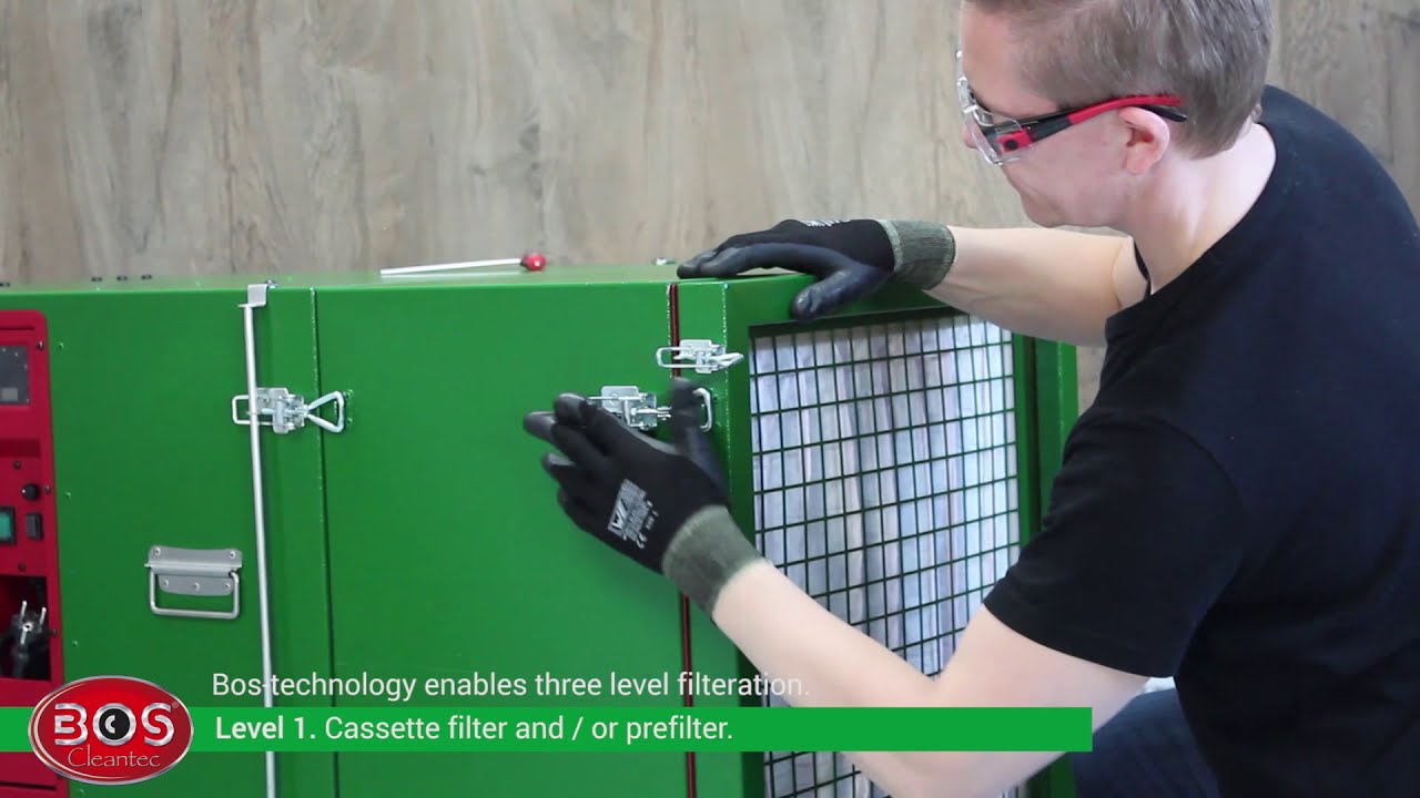 Installing filter to negative air machines - YouTube