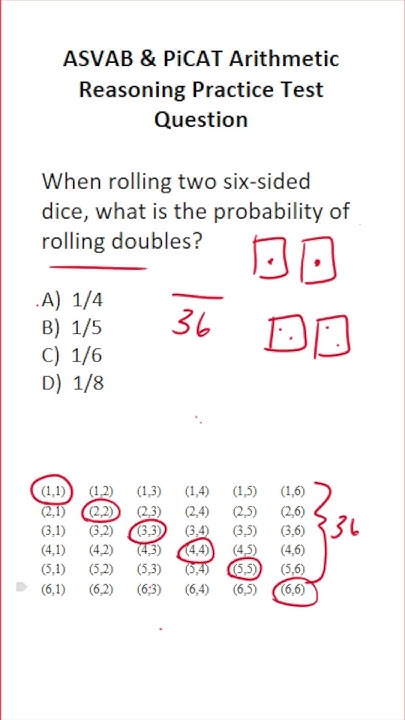 ASVAB/PiCAT Math Knowledge Practice Test Q: Probability #acetheasvab ...